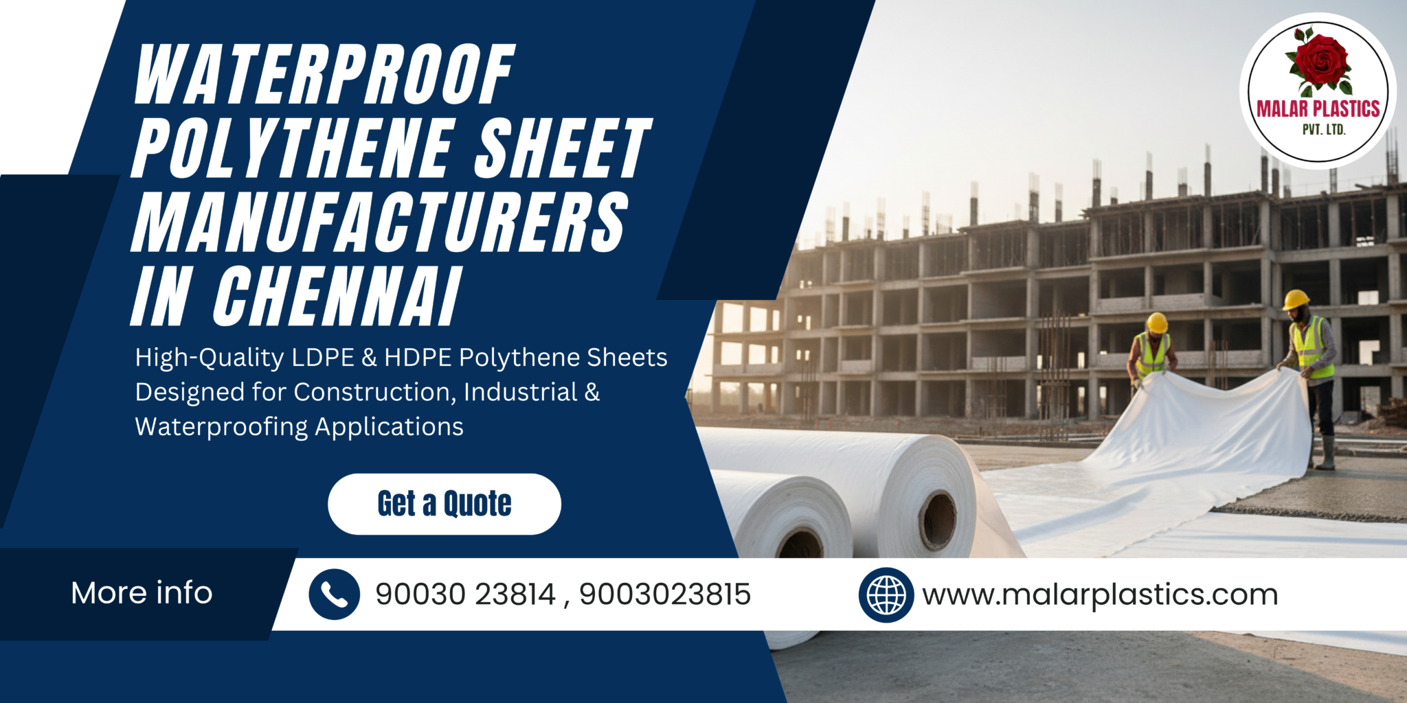 Waterproof polythene sheet manufacturers in chennai